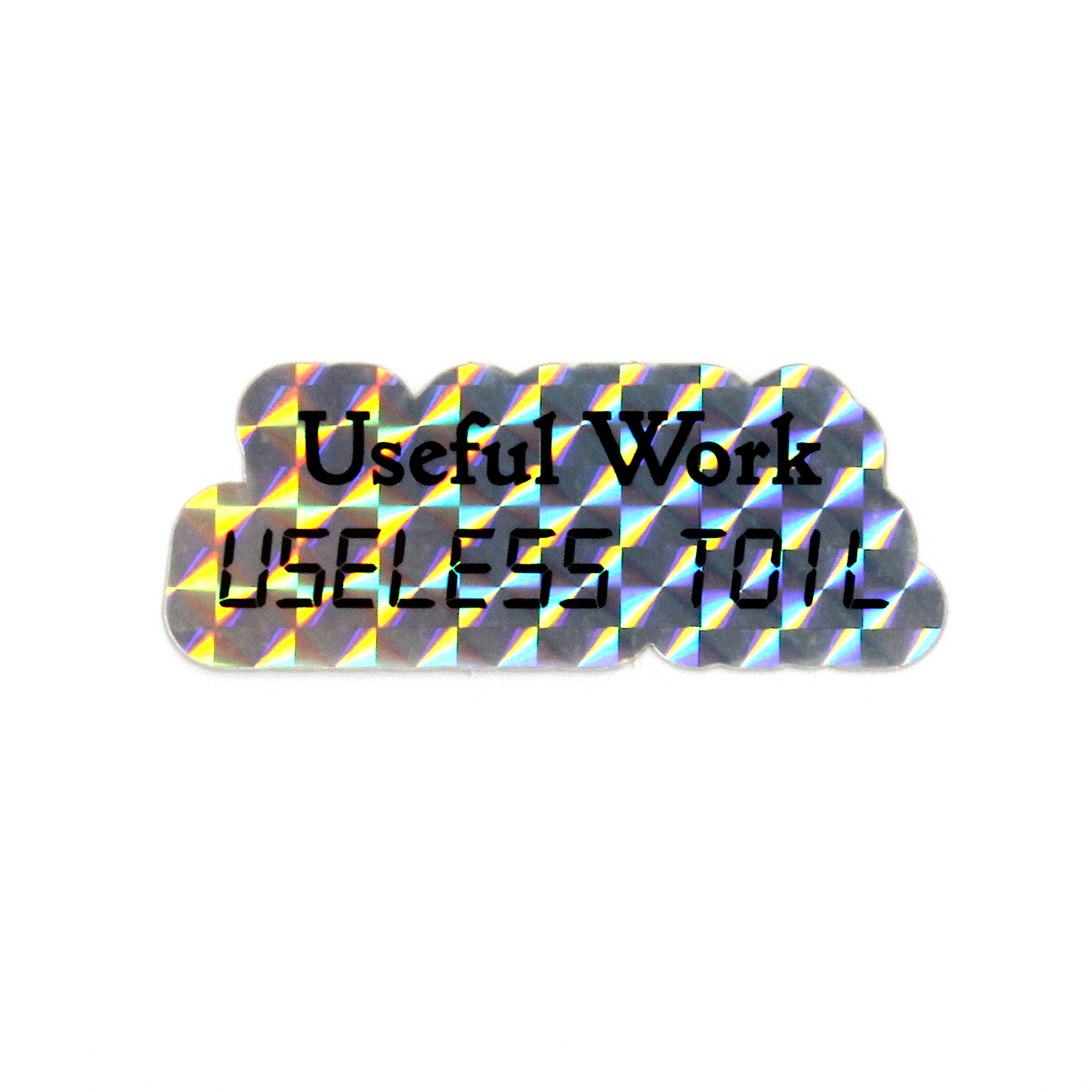 'Useful work, useless toil' sticker by Jeremy Deller – William Morris ...